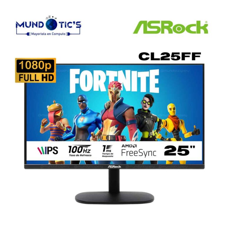 MONITOR ASROCK CL25FF 24.5″ IPS 100HZ 1MS FREESYNC SRGB 99% - MundoTic ...